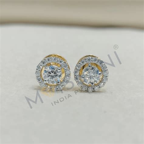 Moissanite Round Shape Stud Earring OF0001 Moissani In