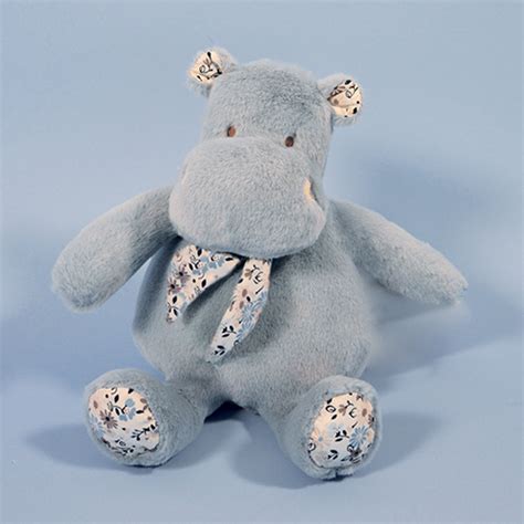 Peluche Hippopotame Bleu Bandana Cm Histoire D Ours