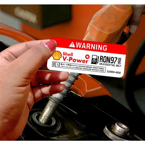 Jual PROMO Stiker Tangki Bahan Bakar RON PERTAMAX TURBO PETRONAS SHELL