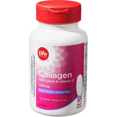 Life Brand Collagen With Lysine And Vitamin C 500mg Tablets Ctc Health