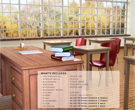 Z Fun Classroom Daz Studio D Figure Assets D Models Zeddicuss