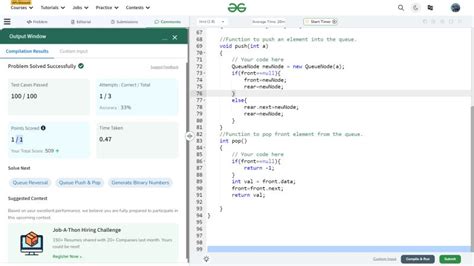 How I Solved The Implement Queue Using Linked List Problem Akash Mapari Posted On The Topic