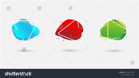 Triangle Grapic Element Designs Blue Red Stock Vector Royalty Free