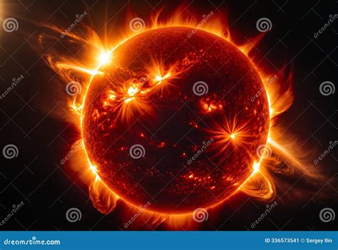 Solar Flares Magnetic Storm Generative Ai Stock Illustration