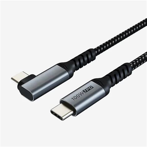 Usb C To Right Angle Usb C Nylon Braided Cable Gbps Pd Usb At Rs Piece New