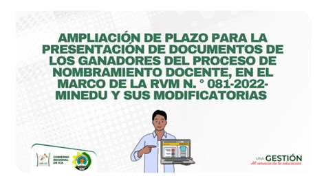 Ampliación del plazo para la presentación de documentos de los