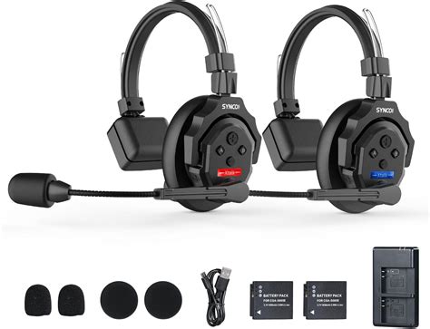 Synco Xtalk X2 Wireless Intercom Headset System 2 4ghz Communication Headset For 2