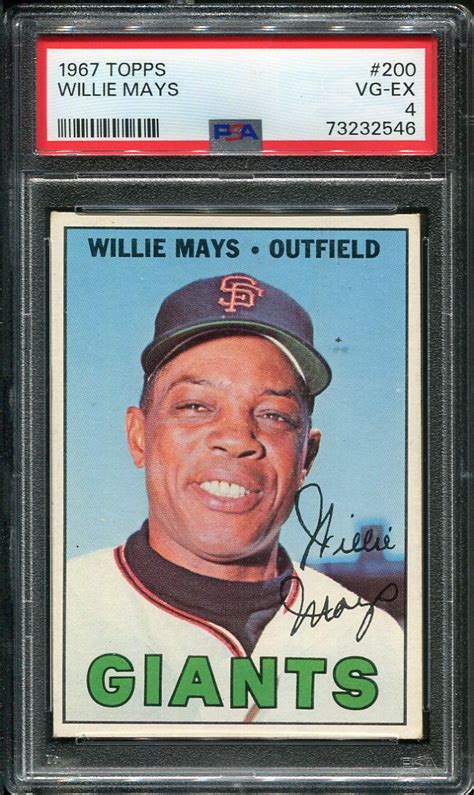 1967 Topps 200 Willie Mays Psa 4 Hof 73232546 All Star Cards Inc