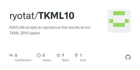 GitHub Ryotat TKML MATLAB Scripts To Reproduce The Results Of Our TKML Paper