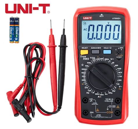 Мультиметр Ut890d Uni T оригинал ток 20А ёмкость транзисторы фаза подсетка True Rms Ncv Rel