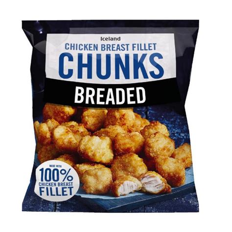 Iceland Breaded Chicken Breast Fillet Chunks 500g Breaded And Battered