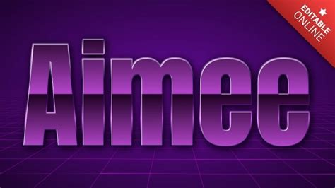 Aimee 1980s Font Text Effect Generator