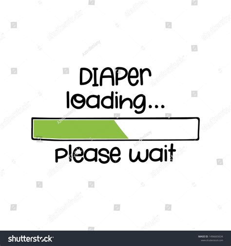 Diaper Loading Please Wait Funny Saying Stock Vector Royalty Free Shutterstock