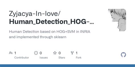 GitHub Zyjacya In Love Human Detection HOG SVM In INRIA Human