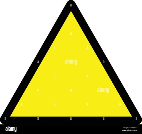 Blank Warning Sign Clean Isolated Yellow Triangular Warning Sign