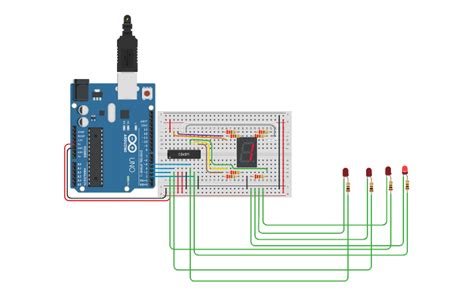 Circuit Design Copy Of Simple 7 Segments Avec Cd4511 Tinkercad
