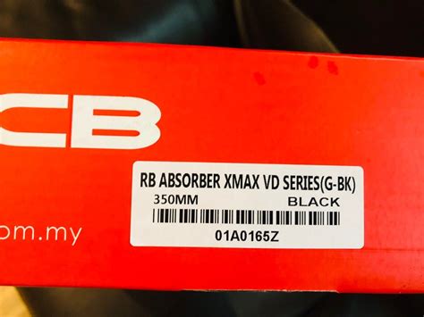 RCB VD Series Premium Black Gold Edition Rear Shock Absorber Xmax 300