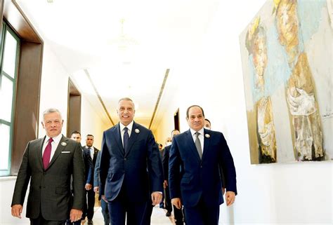بدء القمة الثلاثية بين العراق والأردن ومصر وكالة تقدم الاخبارية