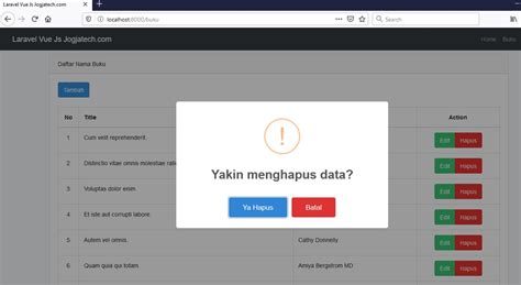 Laravel Tutorial Step By Step Tutorial Laravel Dan Vue Js Membuat Crud