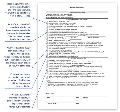 Free Preconstruction Checklist Pro Remodeler Pre Construction Checklist