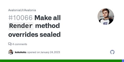 Make All `render` Method Overrides Sealed · Issue 10066 · Avaloniaui
