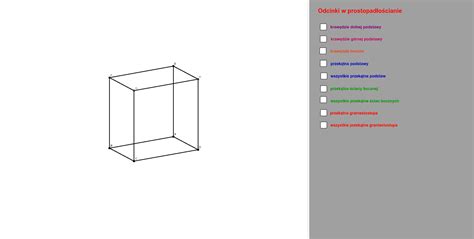 Odcinki w prostopadłościanie GeoGebra