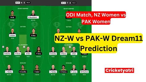 Nz W Vs Pak W Dream11 Prediction In Hindi Fantasy Cricket Pitch