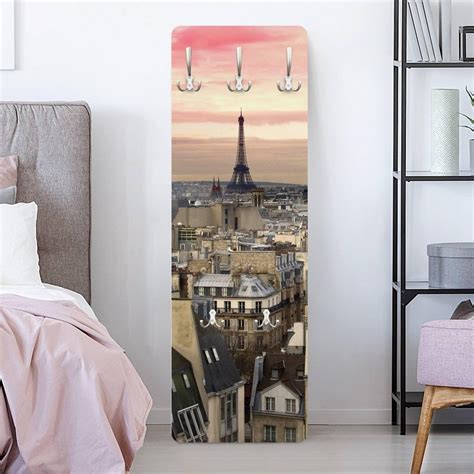 Bilderdepot24 Garderobenpaneel Beige Städte Skyline Paris Hautnah