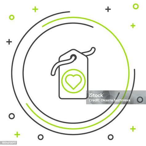 Icône De Balise Line Heart Isolée Sur Fond Blanc Symbole Damour Symbole