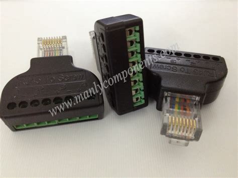 10pcs RJ45 To Screw Terminal Adaptor RJ45 Male To 8 Pin Screw Terminal Adapter For Audio Video