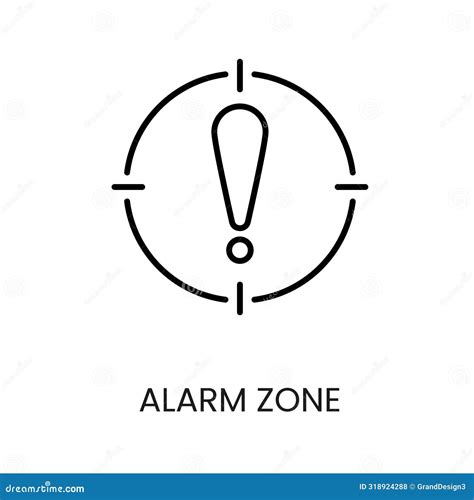Alarm Zone Line Vector Icon With Editable Stroke For Placement On Cctv Camera System Packaging