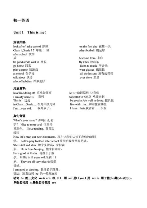 博士老爸總結七年級上冊英語知識點大全，建議收藏 每日頭條