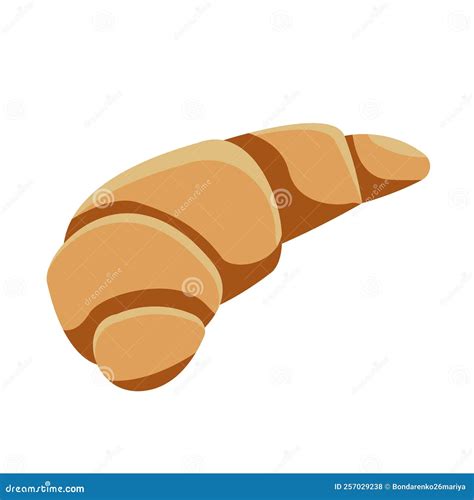 Appetizing Croissant Croissant Vector Cartoon Stock Vector