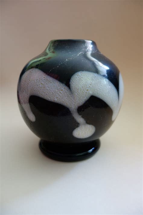 Proantic Glass Globular Vase Atelier Kamei Glass Osaka Japan Period