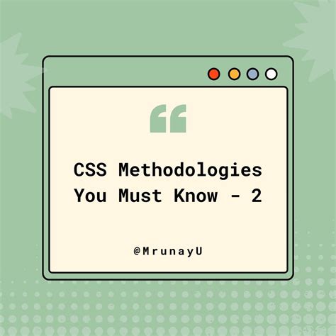 🔷 Css Methodologies You Must Know 2 A Thread🧵 👇 المسلسل من Mrunay