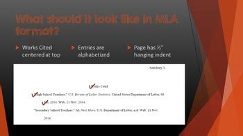 MLA Format Why We Cite Works Cited And In Text Citations By Tamara Salisbury