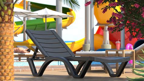 검은 색 플라스틱 야외 안락 의자 3d 모델 29 3ds Blend C4d Fbx Max Ma Lxo Obj
