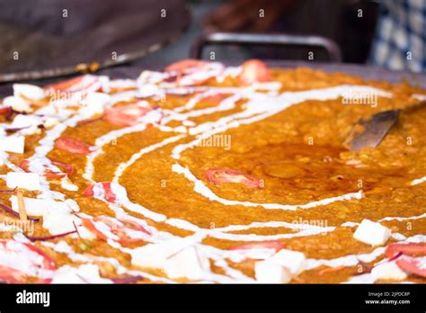 Mumbai Street Food Pav Bhaji Masala Chaat Is Veg Thick Gravy Made Of
