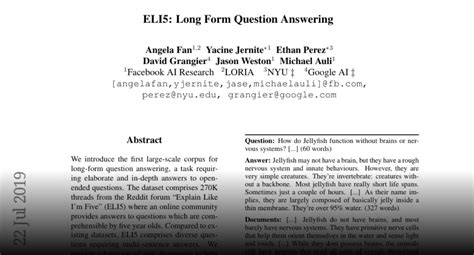 Paper Page Eli Long Form Question Answering