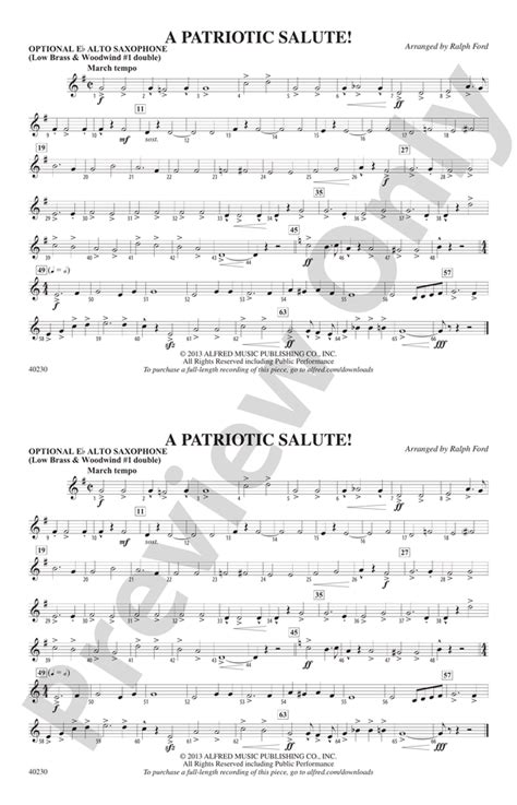 A Patriotic Salute Optional Alto Sax Optional Alto Sax Part
