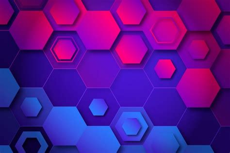 free vector gradient hexagonal background