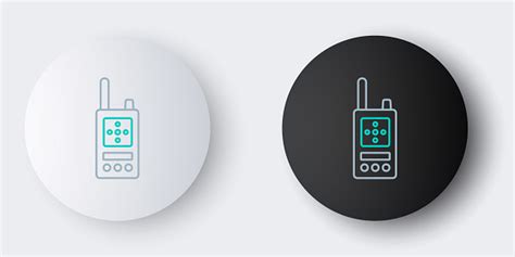 線對講機圖示隔離在灰色背景便攜式無線電發射器圖示無線電收發器標誌五顏六色的輪廓概念向量向量圖形及更多一個物體圖片 一個物體 使用電話