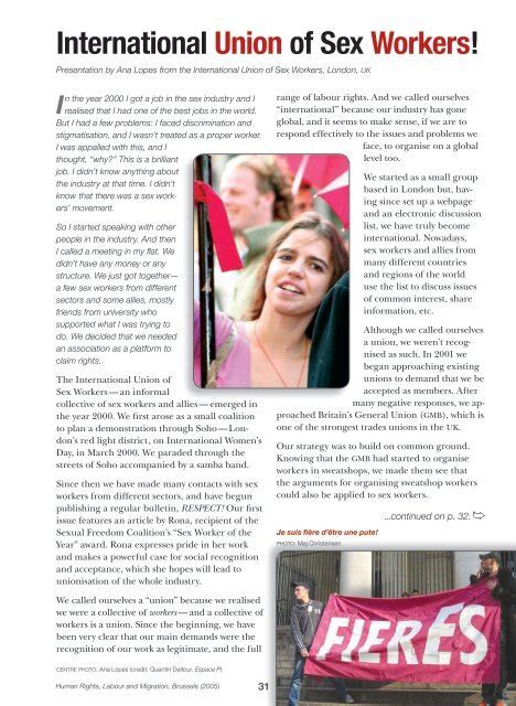 International Union Of Sex Workers Walnet