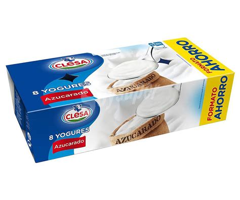 Clesa Yogur Natural Azucarado 8 X 125 G