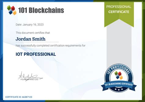 Certified IoT Professional CIOTP Blockchains