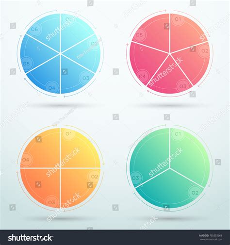 Infographic Business Segments Cycle Diagram C Stock Vector Royalty