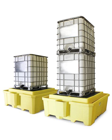 IBC Spill Containment Pallet Poly Contruction Dispensing Well Gallon Totes YE