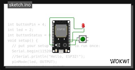 Tombol Dan O Wokwi Esp32 Stm32 Arduino Simulator
