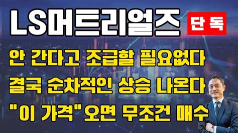 2차전지 섹터 상승에도 조용한 Ls머트리얼즈 하지만 걱정할 것 없는 이유 Ls머트리얼즈 Ls머트리얼즈주가 Ls머트리얼즈전망 Youtube