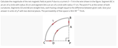 Solved Calculate The Magnitude Of The Net Magnetic Field At Chegg Com